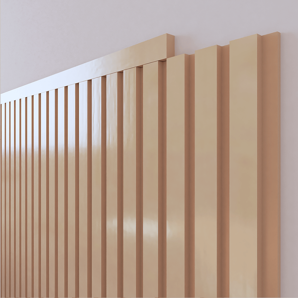 Painel Ripado Laminado Autocolante Meia Parede | Meu Rodapé